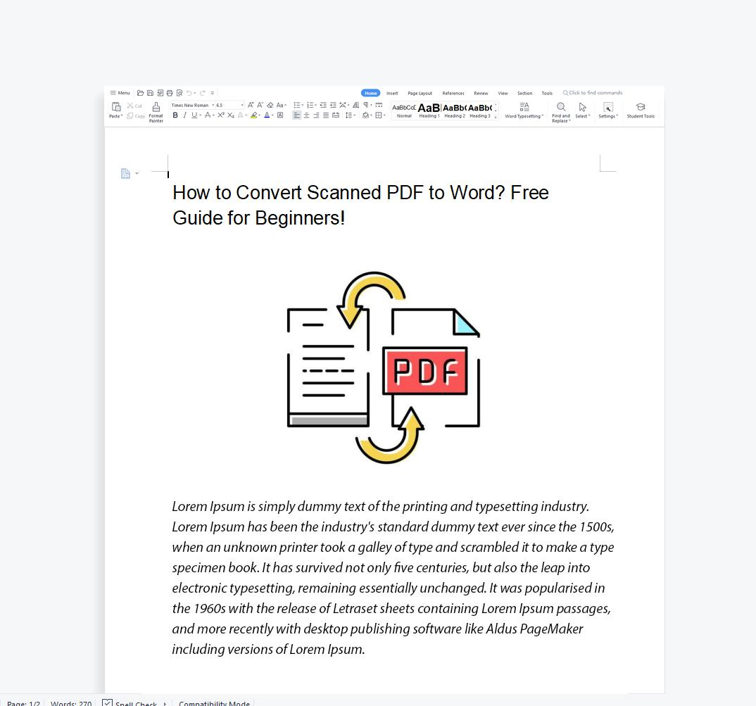 How To Convert Scanned PDF To Word Free Guide For Beginners WPS PDF Blog